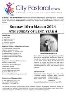 Parish Bulletin 4th Sunday of Lent - The City Pastoral Region, Diocese of Maitland-Newcastle